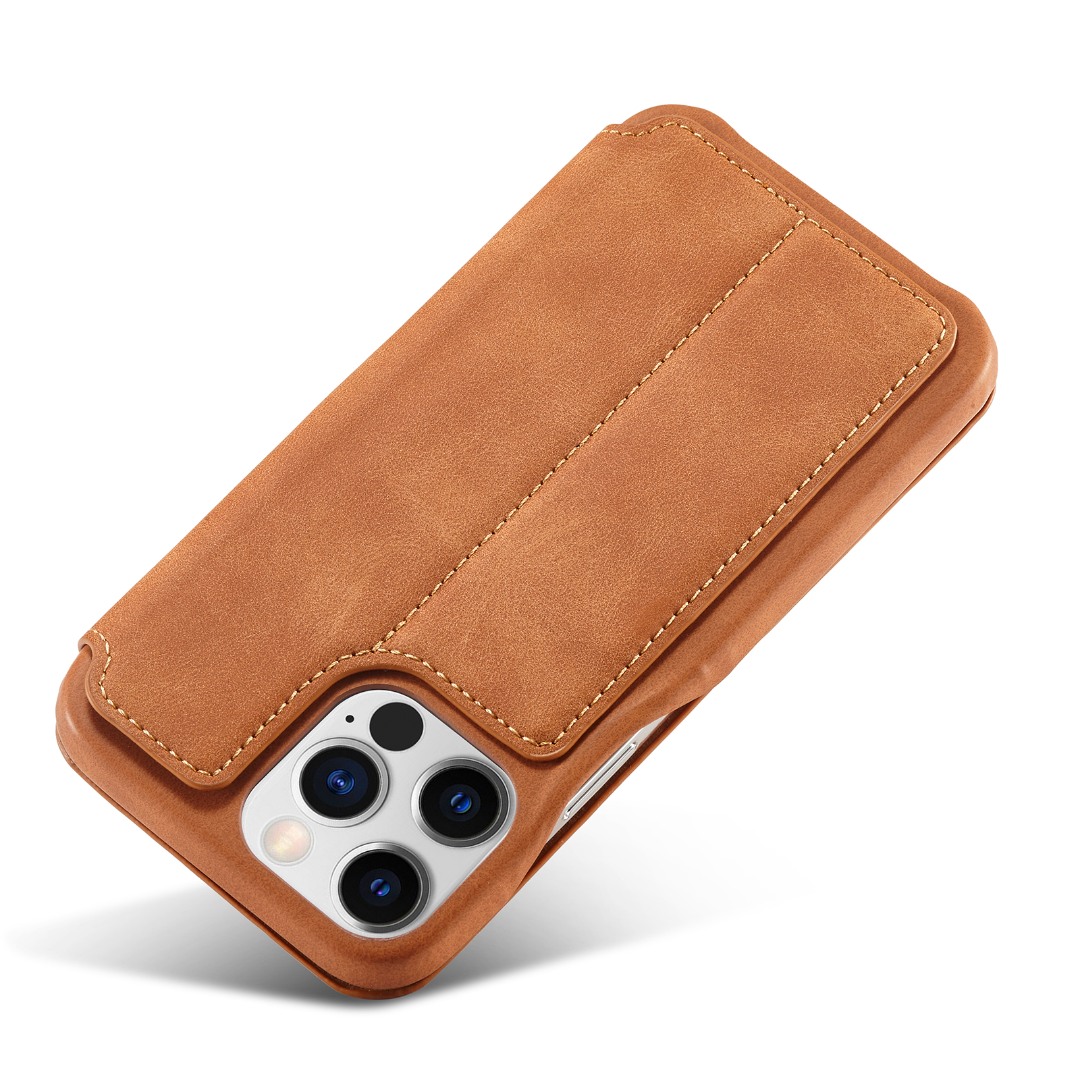 Husa slim piele, stand, inchidere magnetica, textura fina, iPhone 15 ...